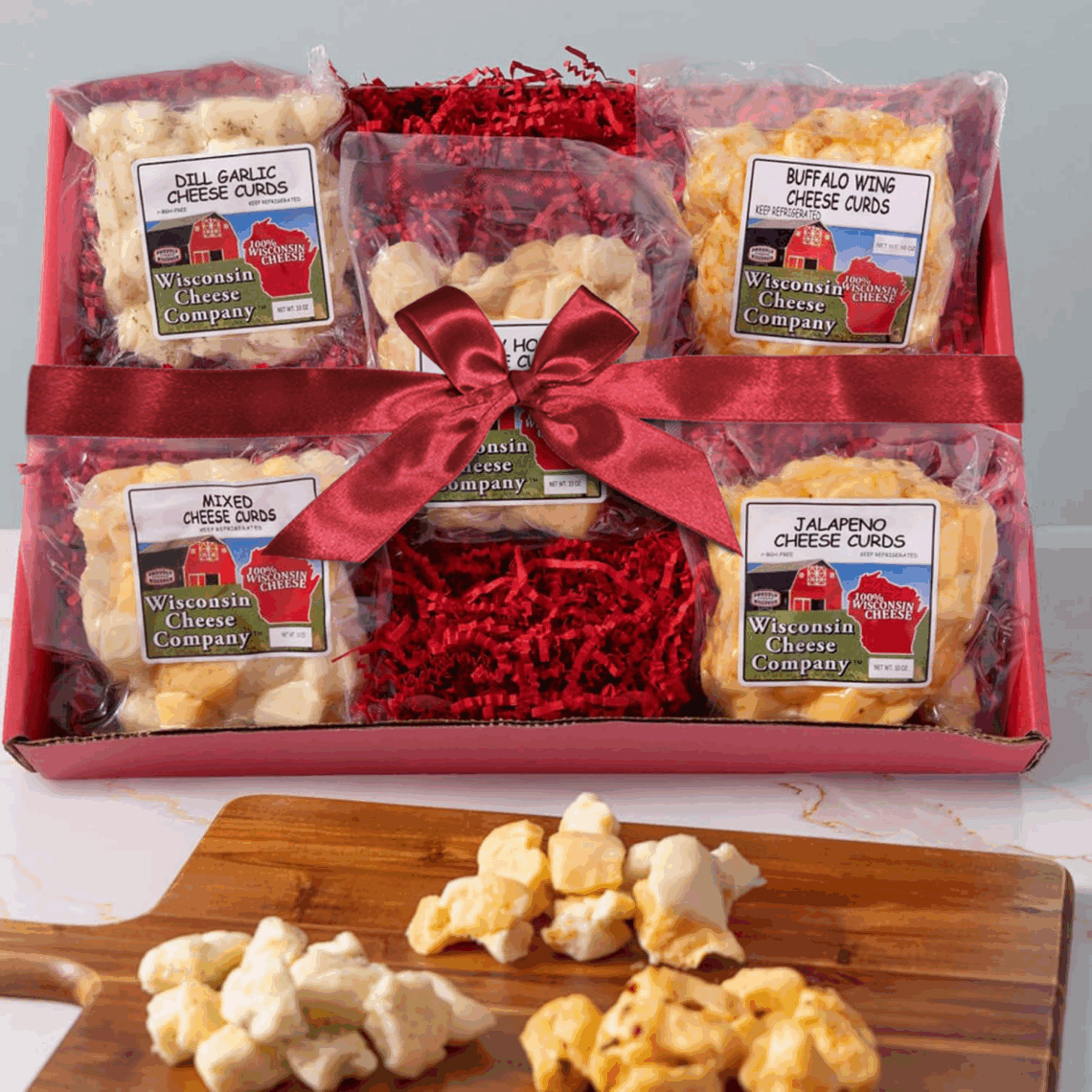 Cheese Curd Sampler Gift Box - Wisconsin Cheese Company